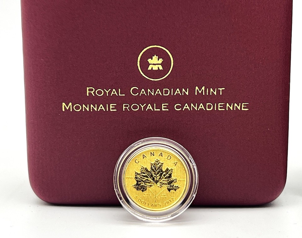 Canada 2012 $5 MAPLE LEAF FOREVER 1/10 oz Pure Gold Coin Royal Canadian ...