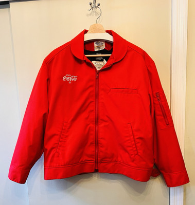 Vintage Coca Cola Jacket 44 Medium Red Bomber Riverside Clothing ...