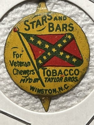 Stars and Bars vintage tin tobacco tag | eBay