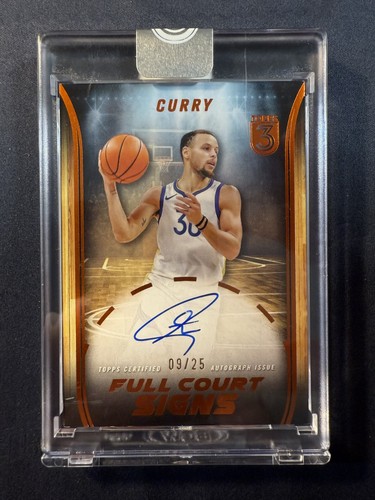 2024 Topps 3 Full Court Signs Stephen Curry On-Card Auto #9/25 ...