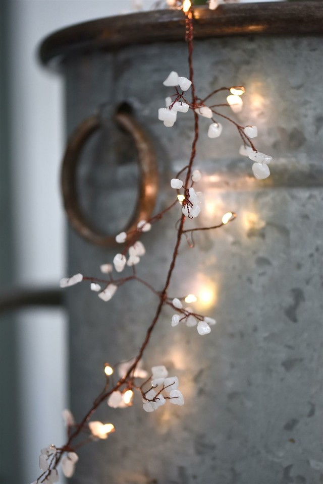 Gemstones Garland - White - 60 LED Indoor Light Chain - Mains Powered ...