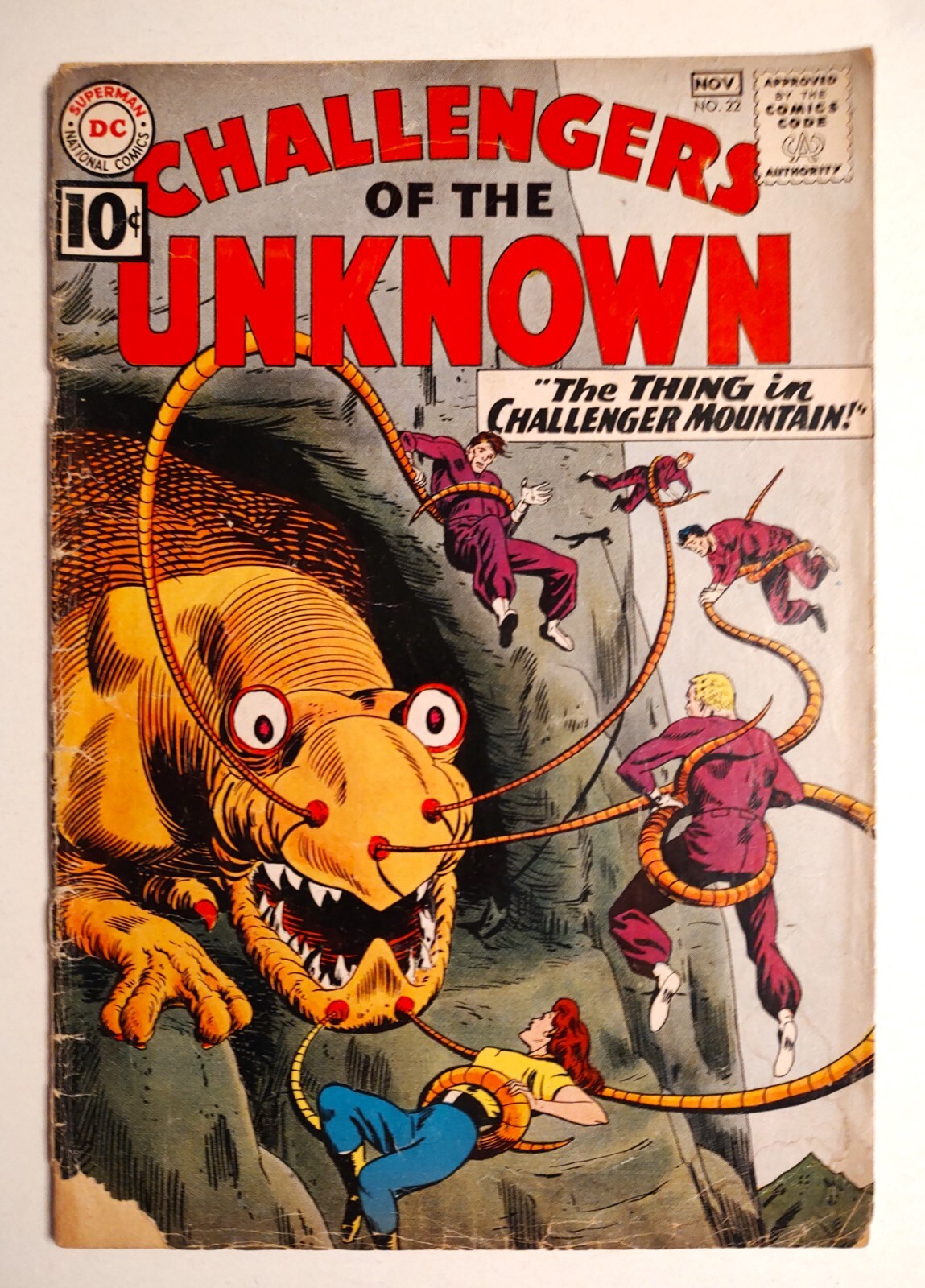 1961 DC - CHALLENGERS OF THE UNKNOWN - Comic Book - Nov # 22 - Thing In ...