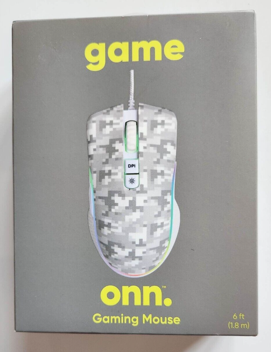 Onn Gaming Mouse, 7 LED Lighting Effects, 6ft Cord, NEW | eBay