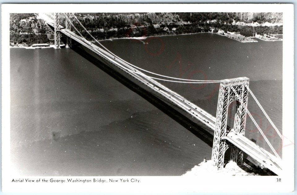 c1940s New York City, NY RPPC George Washington Bridge Real Photo ...