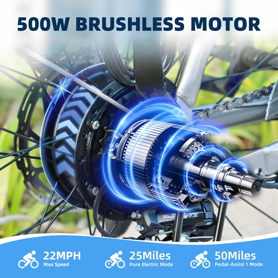 2024 E-Bike 26" Electric Bike for Adults 750W Motor City Bicycle -Commuter Ebike | eBay