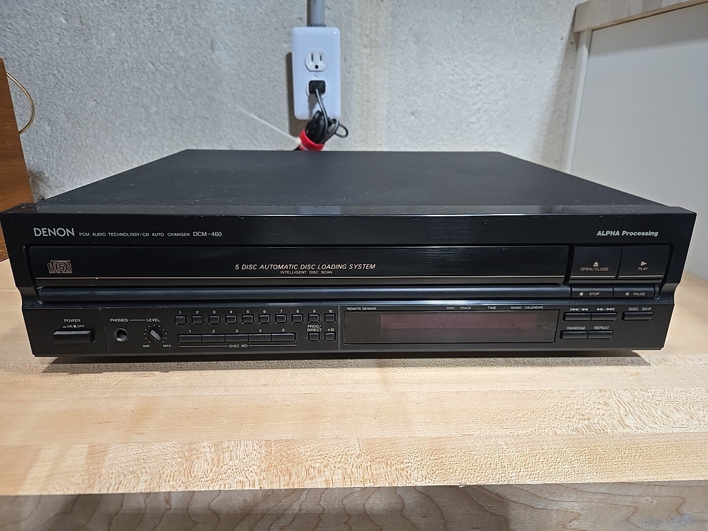 Denon DCM-460 5 Disc Auto CD Changer Intelligent Disc Scan *READ* (No ...