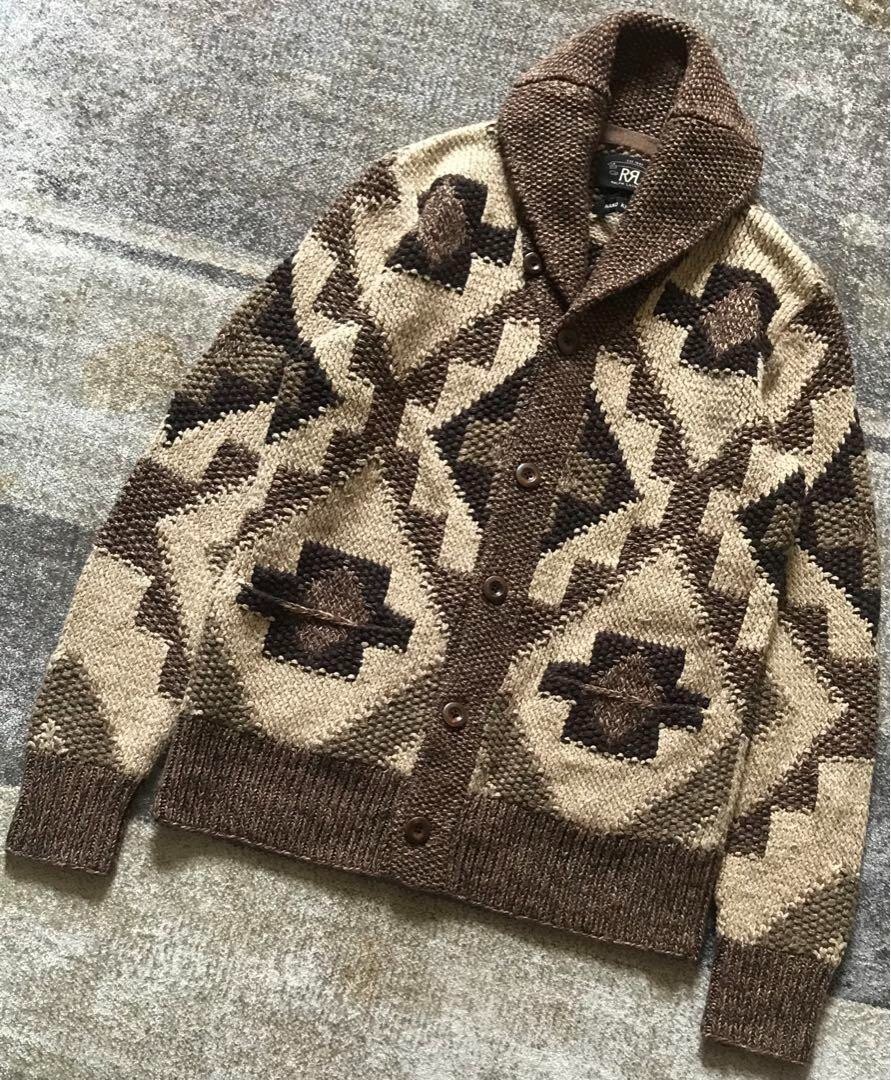 RRL RALPH LAUREN Men's Navajo pattern knit cardigan Width RRL RALPH LAUREN Men's Navajo pattern knit cardigan Width