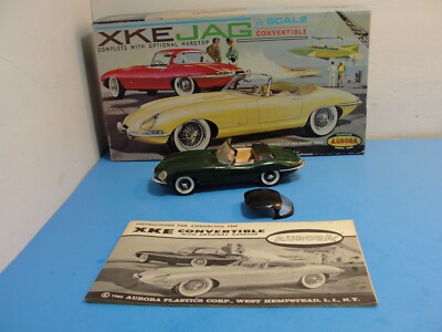 XKE Jag Convertible Aurora 1:25 Model Kit # 567-200 Professional Built ...