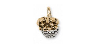 Labrador Retriever Charm Jewelry Silver And Gold Handmade Dog Charm ...