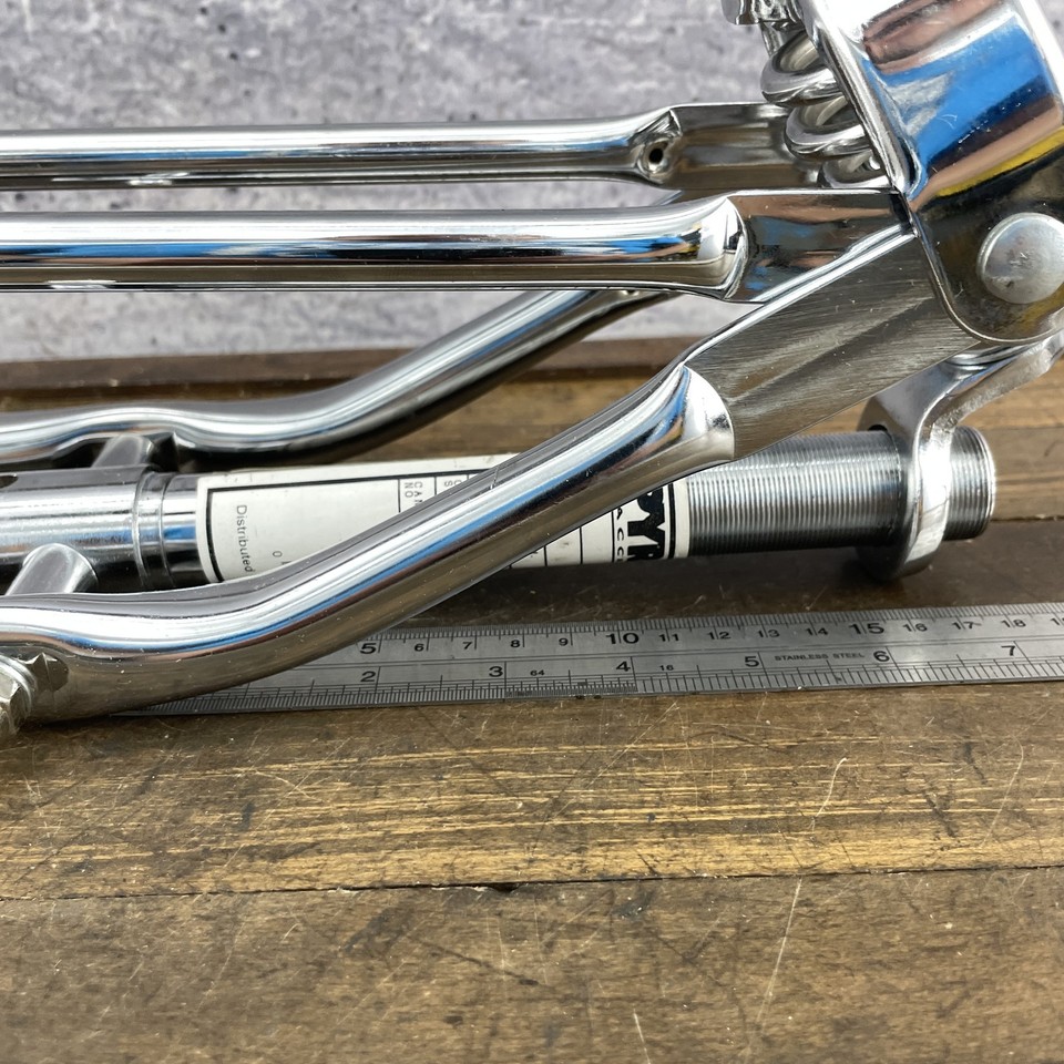 Pyramid Springer Fork Chrome 26" 1" Threaded Cruiser Lowrider Bike 22.2 Spring | eBay