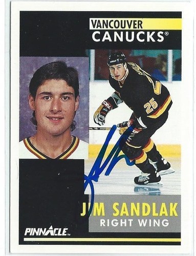 Jim Sandlak Signed 1991/92 Score Pinnacle Card #294 | eBay