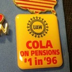 UAW Pin C.O.L.A. On Pensions #1 in 96 FLINT MICHIGAN Area | eBay
