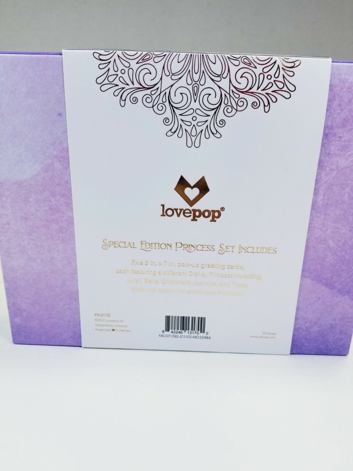 Love Pop Set Of 5 Special Edition Disney Princess Pop-Up Greeting Cards ...