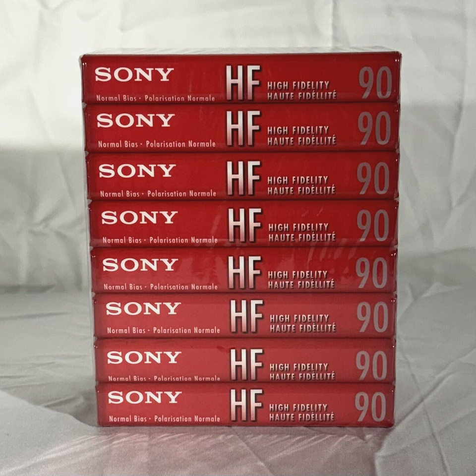 Sony HF 90 Minute High Fidelity Audio Cassette Tapes - 8 Pack - SEALED ...