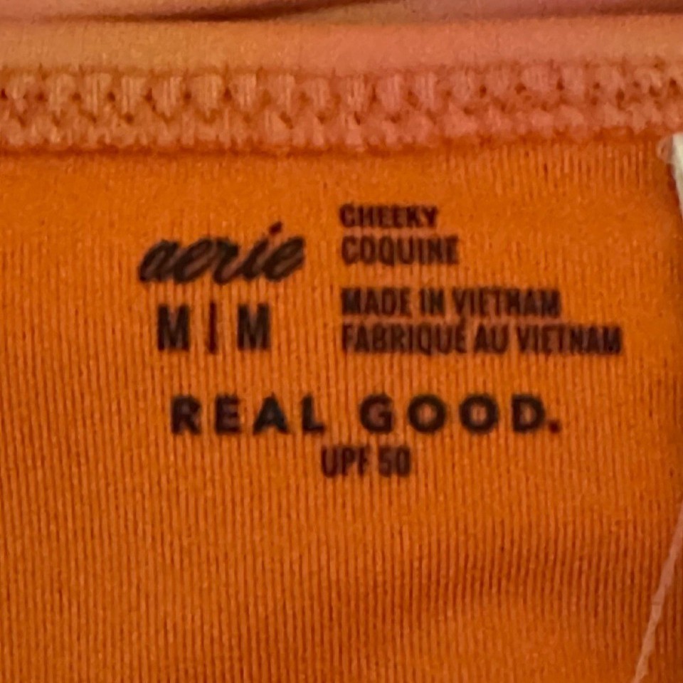 AA-108 Aerie NWT Cheeky Orange Summer Swim Bikini Bottoms Size M | eBay