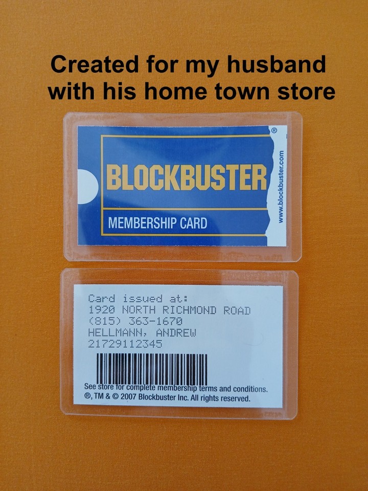 Customize an Original BLOCKBUSTER Membership Card: Name, Store Location ...