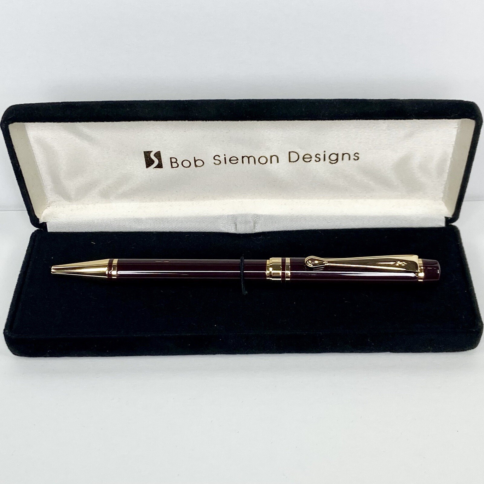 Bob Siemon Designs Burgundy Ball Point Pen With Cross On End | eBay