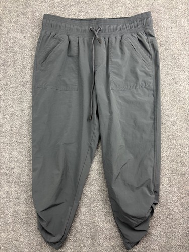 Prana Midtown Capri Pants Women's Small Gray Drawstring Ruched Pockets ...
