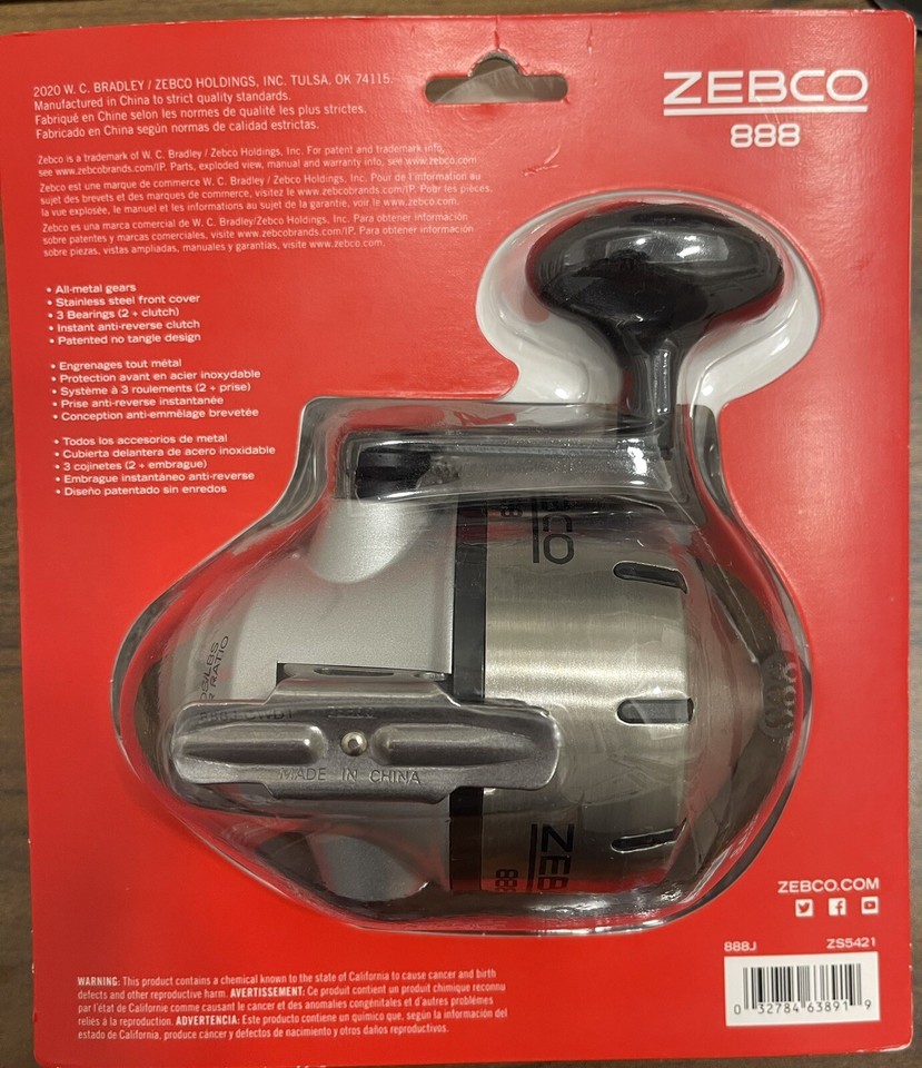 Zebco 888 Spincast Fishing Reel, 3 Bearings, Instant Anti-Reverse ...