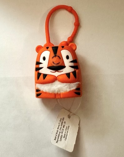 Bath & BodyWorks Orange TIGER PocketBac Holder Keychain Light Up Fuzzy ...