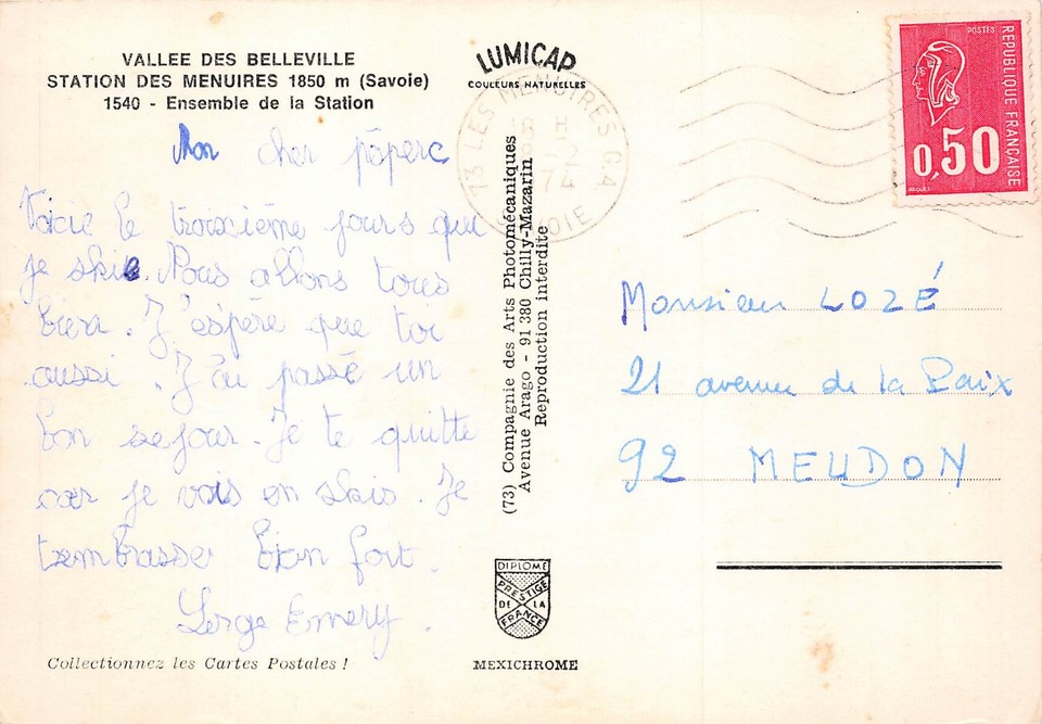 73 LES MENUIRES STATION DE SKI | eBay