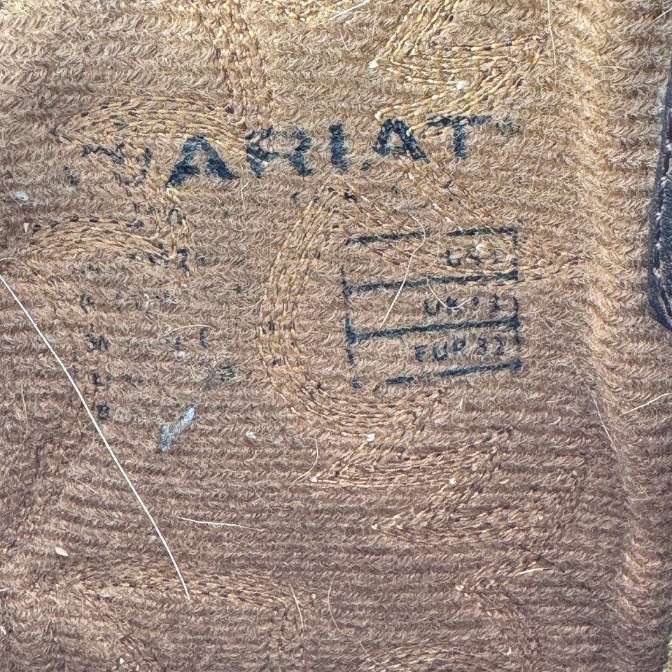 Ariat 4LR Heritage Western Boot Unisex Kid's US 1 Borwn Suede Leather ...