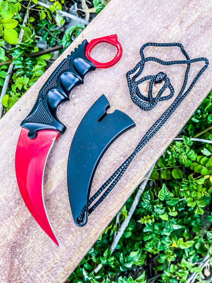 7.5" Tactical Karambit Combat Hunting Throwing Knife Fixed Blade Hard ...