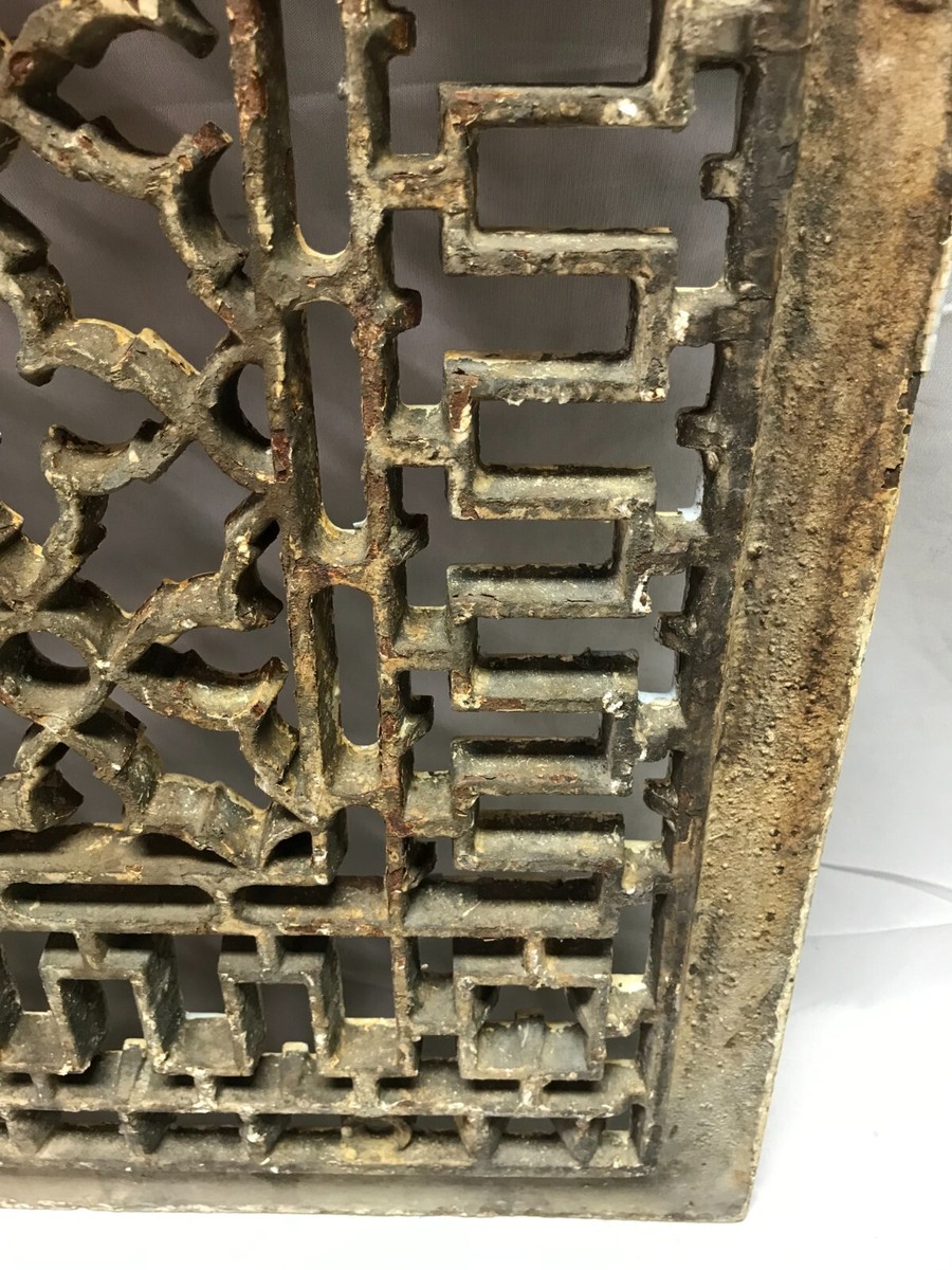 Large Antique Round Cold Air Return Grate Grill With Antique FRENCH