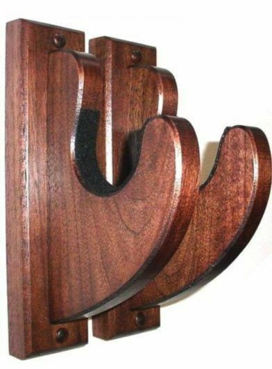 Walnut Gun Rack Antique Rifle Shotgun Heritage Wall Display - 2" Inch ...