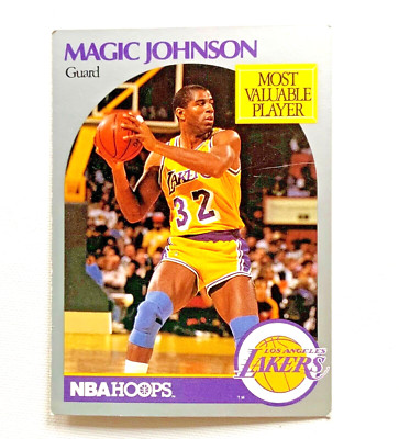 1990 NBA HOOPS MAGIC JOHNSON BASKETBALL CARD #157 LOS ANGELES LAKERS | eBay