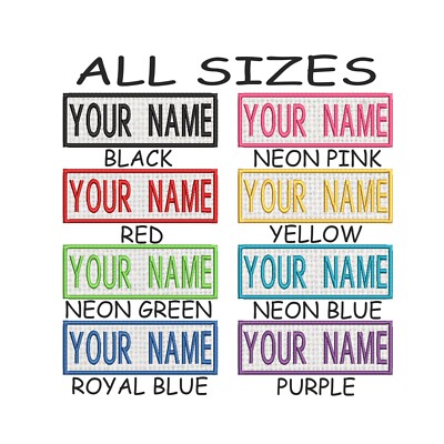 Custom Embroidered Name Tag Sew on Patch Motorcycle Biker Uniform ...