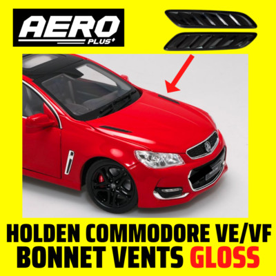 STICK ON GLOSS BLACK Bonnet Vents FOR HOLDEN COMMODORE VF VE SS SSV SV6 ...