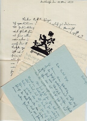 1939 -3 Gratulationen zum 70ten an ( Onkel Hugo ) Admiral Meurer aus ...