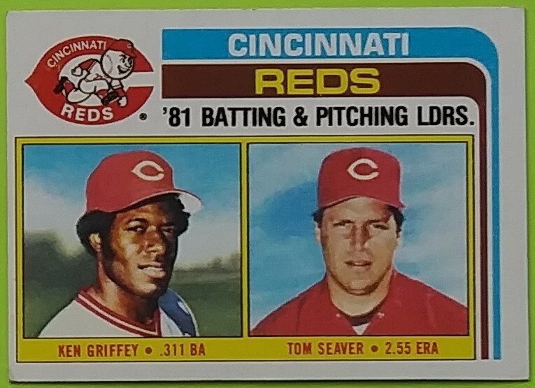 1982 Topps #756 Cincinnati Reds Baseball Card (Ken Griffey/Tom Seaver ...
