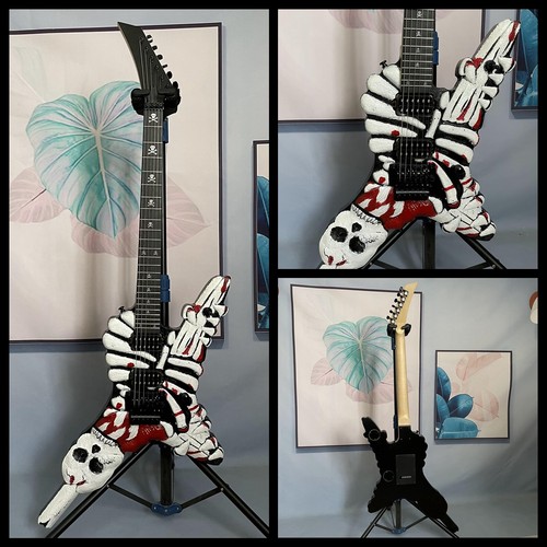 24 Frets George Lynch Skull Skeleton Electric Guitar HH Pickups HPL ...