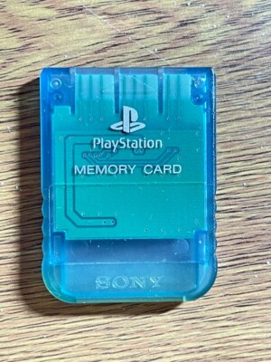 Official Genuine OEM Sony PlayStation PS Memory Card CLEAR BLUE ...