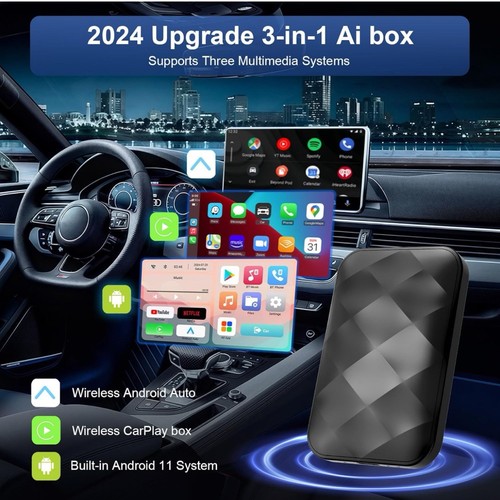 Wireless CarPlay & Android Auto AI Box – Netflix/YouTube, Plug & Play ...