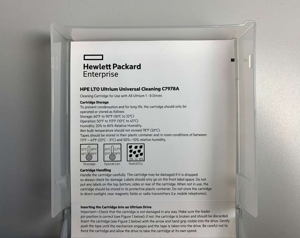 HPE / HP LTO Cleaning Cartridge Universal C7978A (LOT OF 5) Brand New ...