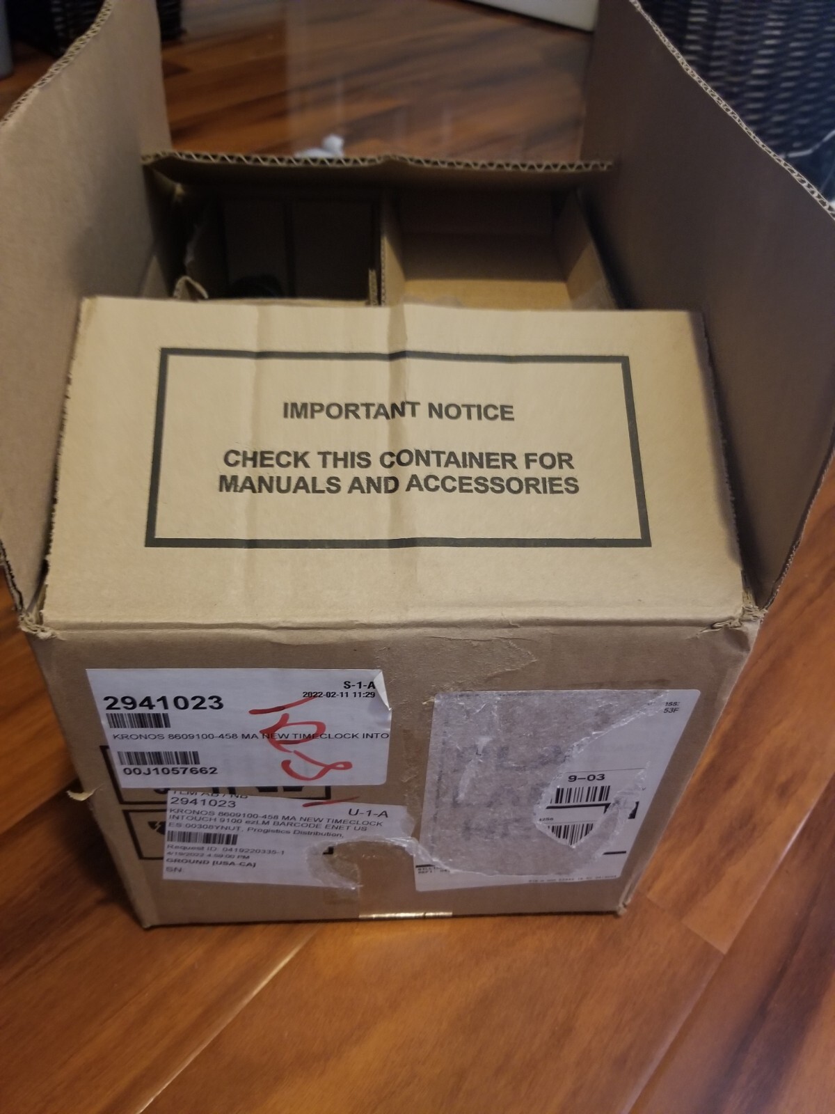 NEW ADP KRONOS 8609100-458 KRONOS InTouch 9100 8609100-458 Time Clock ...