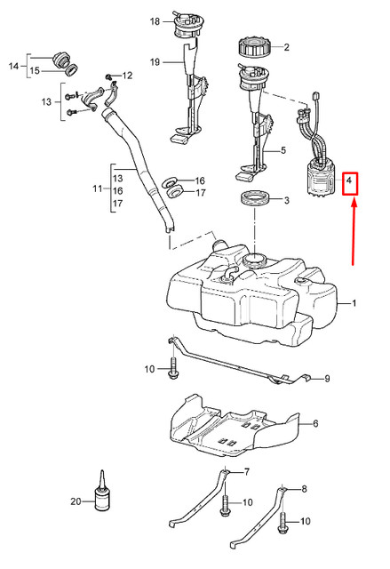 PORSCHE 911 997 CARRERA FUEL PUMP 99762013200 997.620.132.00 GENUINE ...