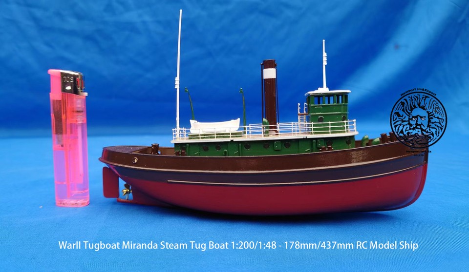 WarII Tugboat Miranda Steam Tug Boat 1:200/1:48 - 178mm/437mm RC Model ...