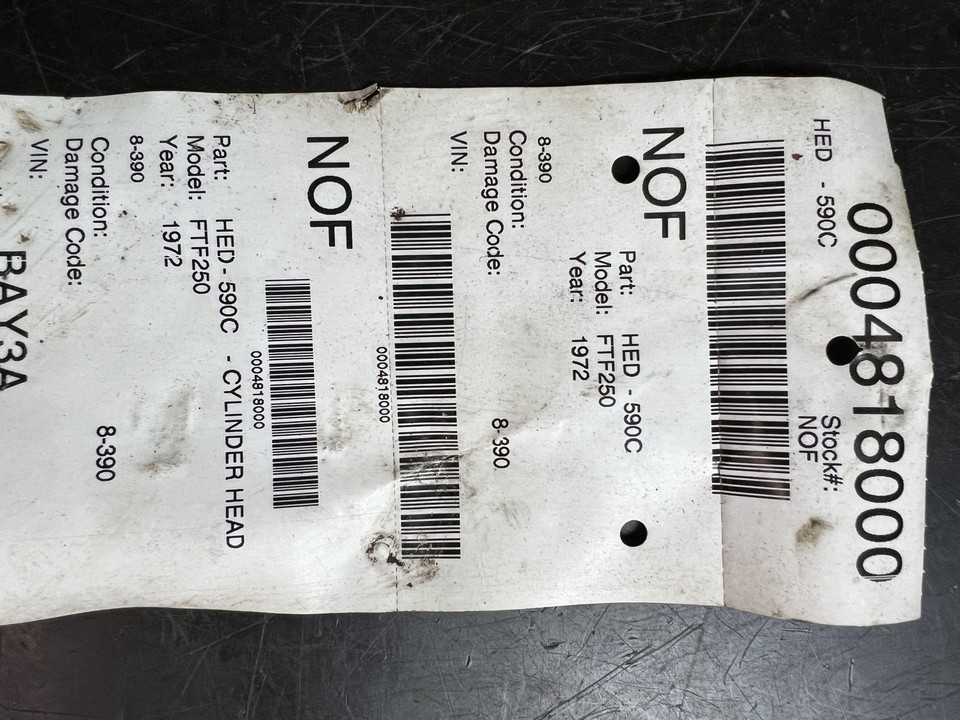 63-76 FORD F250 V8 390 ENGINE MOTOR CYLINDER HEAD | eBay