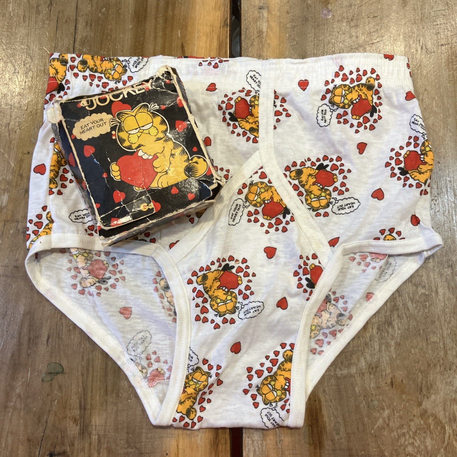 1978 JOCKEY GARFIELD CAT Fly Front BRIEFS UNDERWEAR V… - Gem
