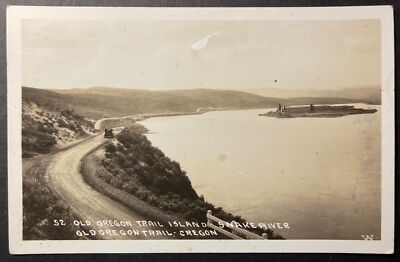 Old Oregon Trail Island Old Oregon Trail Oregon RPPC 1939 Pocatello ...