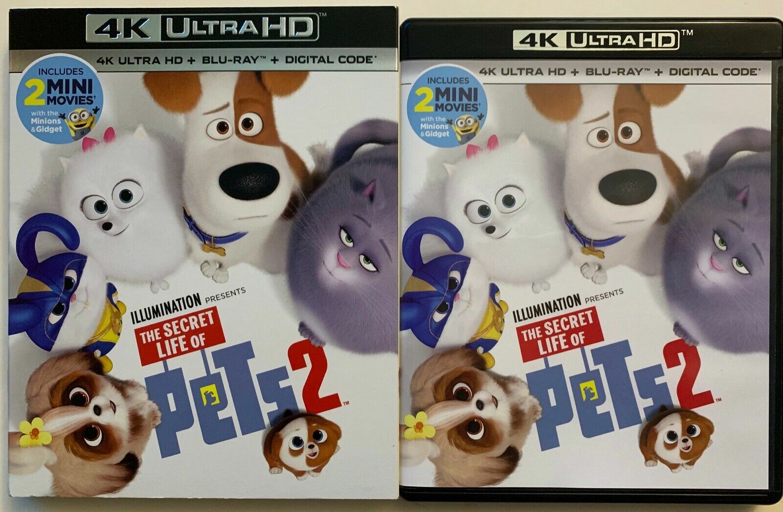 THE SECRET LIFE OF PETS 2 4K ULTRA HD BLU RAY 2 DISC SET + SLIPCOVER ...
