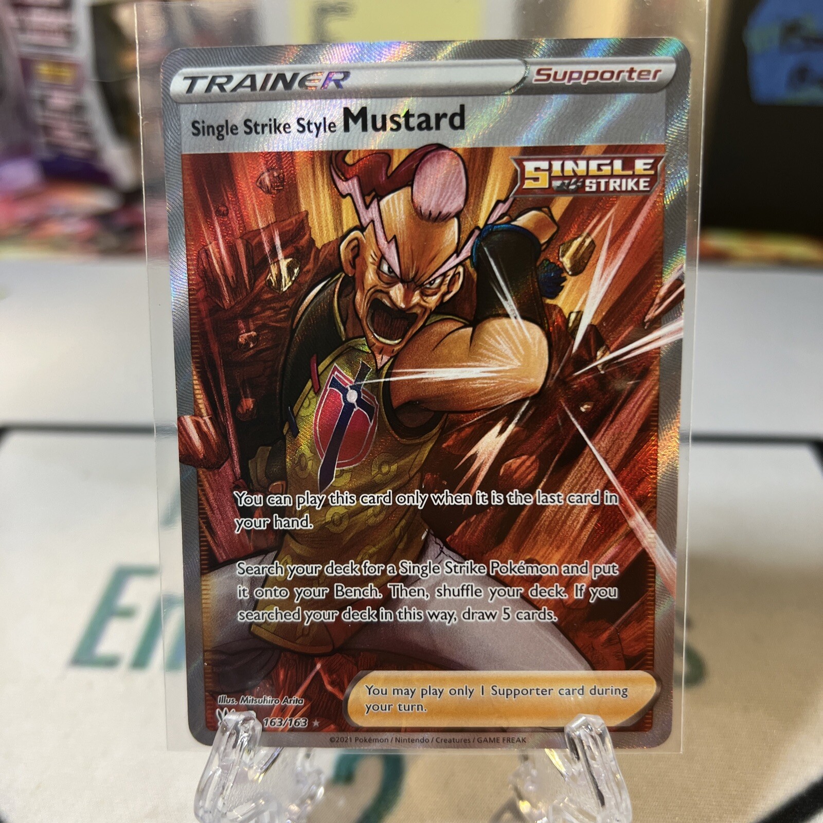 Single Strike Style Mustard 163/163 - Battle Styles - Ultra Rare ...