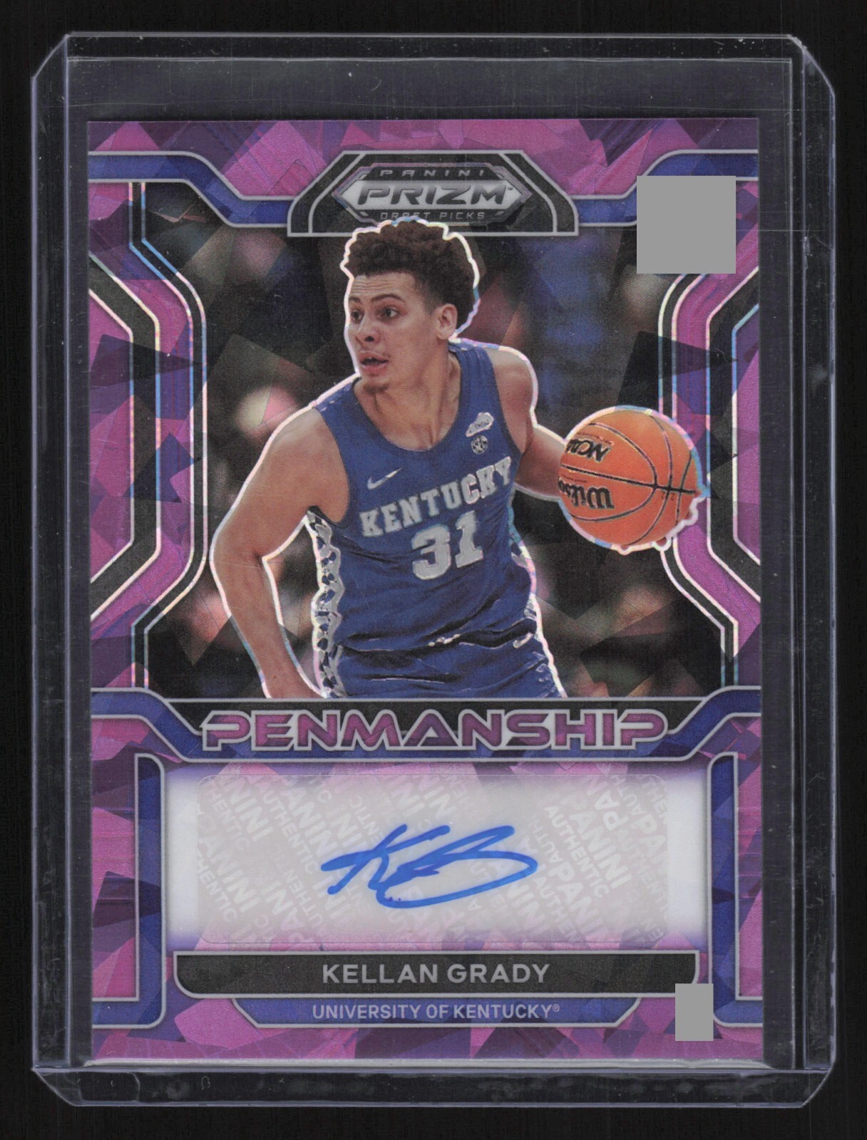 2022 Panini Prizm Draft Picks Kellan Grady #CP-KGR Penmanship Purple ...