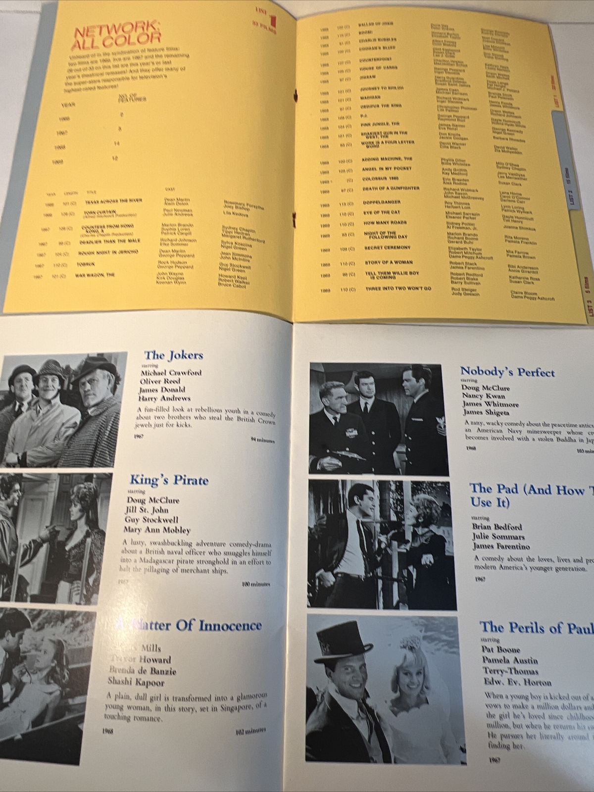 Universal 50 & 53 Movie Feature Film Catalogs, MCA TV | eBay