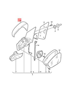 VW SKODA LAVIDA POLO MIRROR CAP SATIN BLACK 6R0857537C9B9 | eBay