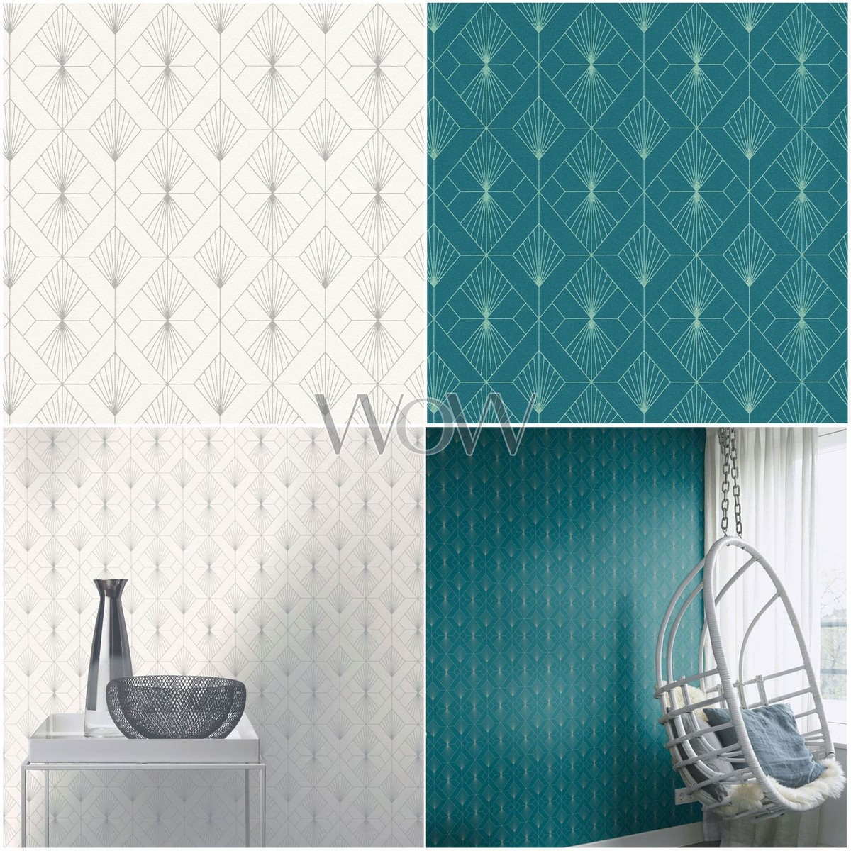 Teal Geometric Pattern